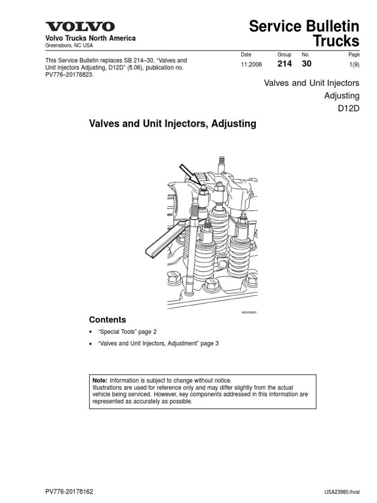 Valves and Unit Injectors, Adjusting | PDF | Fuel Injection | Piston