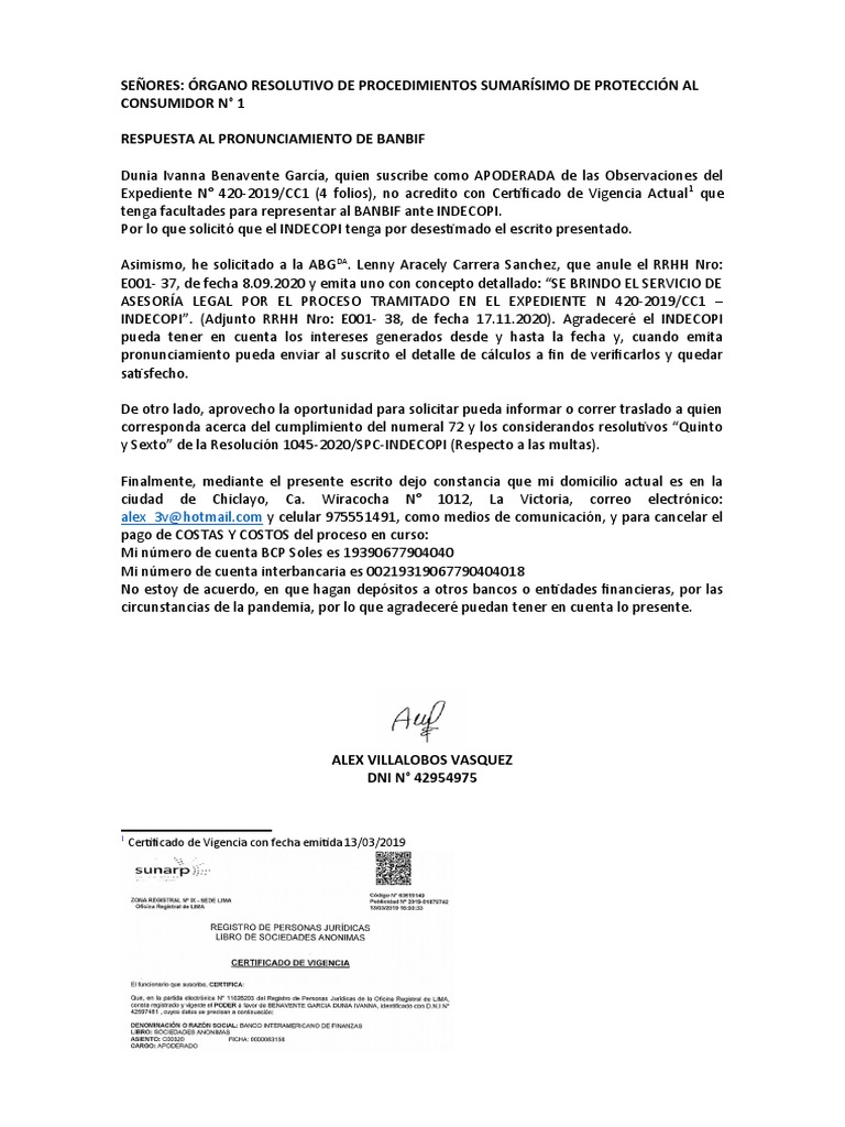 Rpta Banbif-01 | PDF