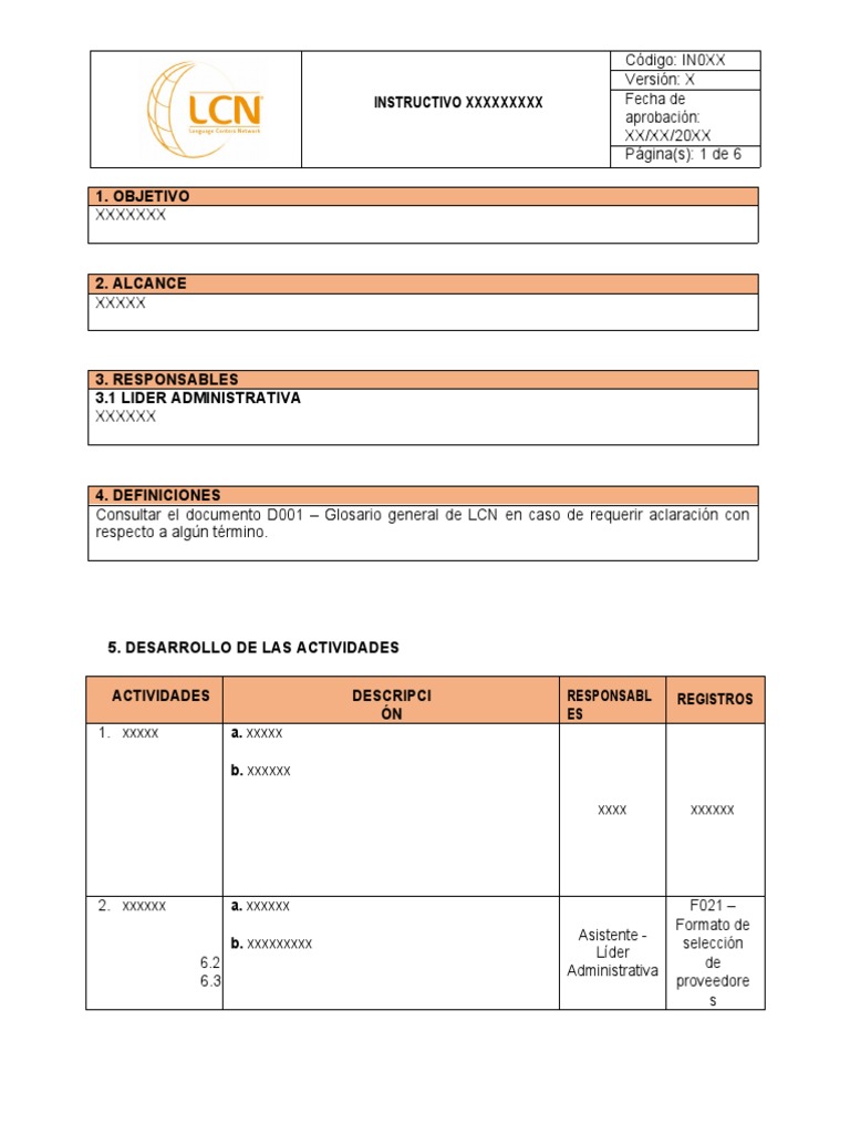 Plantilla Instructivo | PDF | Business