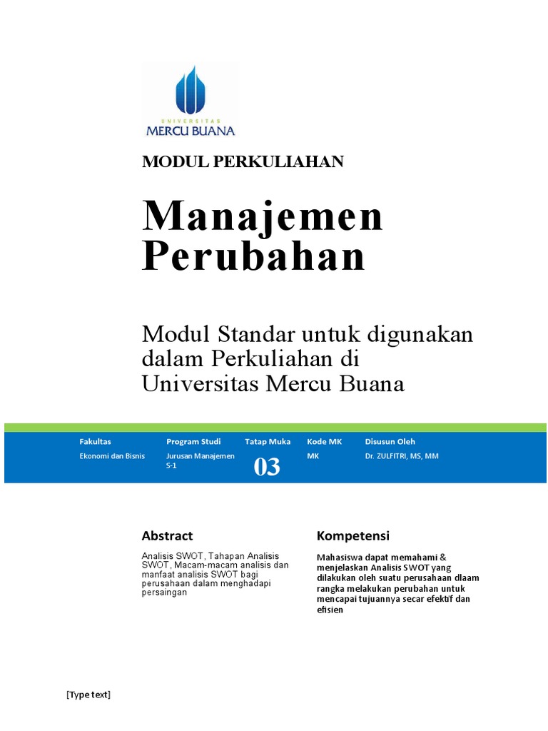 Modul Manajemen Perubahan (TM3) | PDF