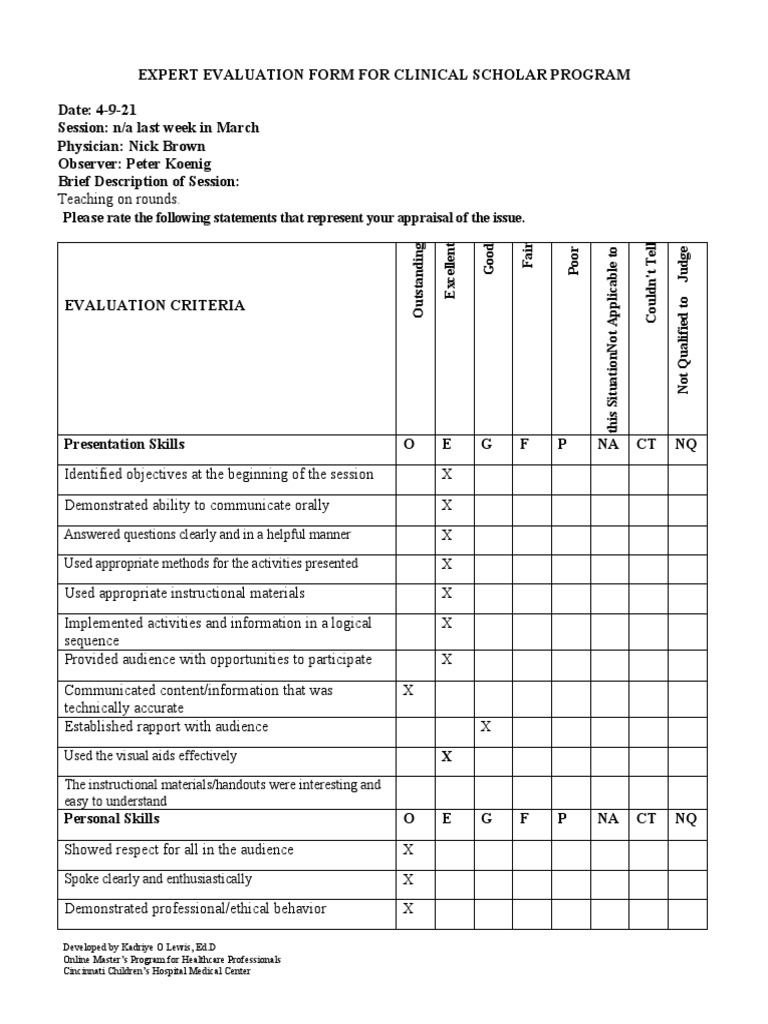 Expert Evaluation Form PK | PDF | Performance Appraisal | Evaluation