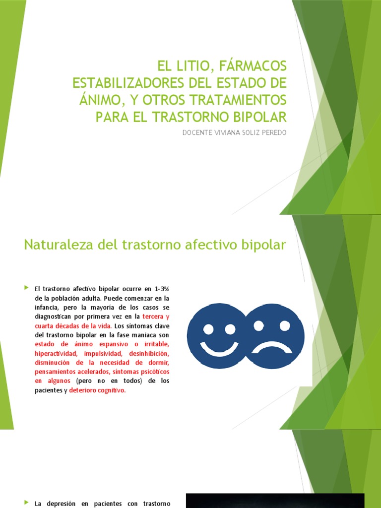 El Litio, Fármacos Estabilizadores Del Estado de | PDF | Desorden ...