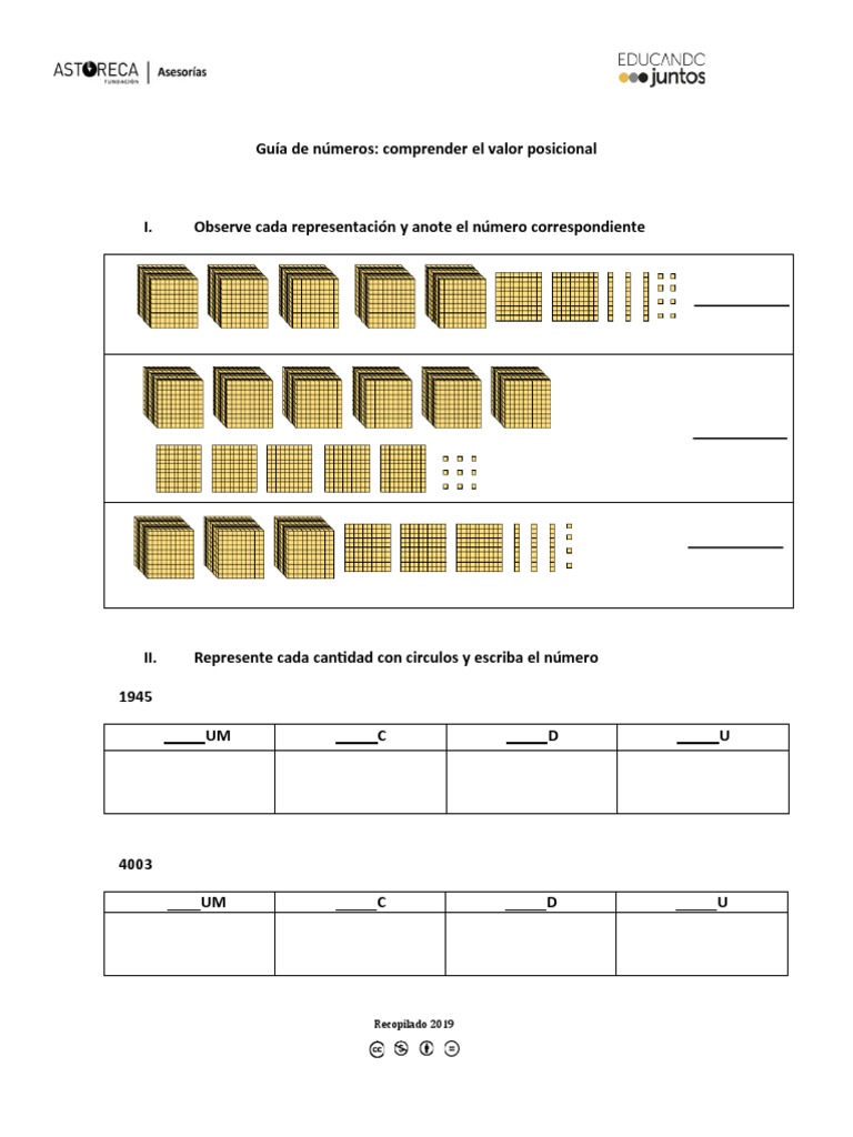 Guia de Repaso Valor Posicional 1 | PDF | Enseñanza de matemática