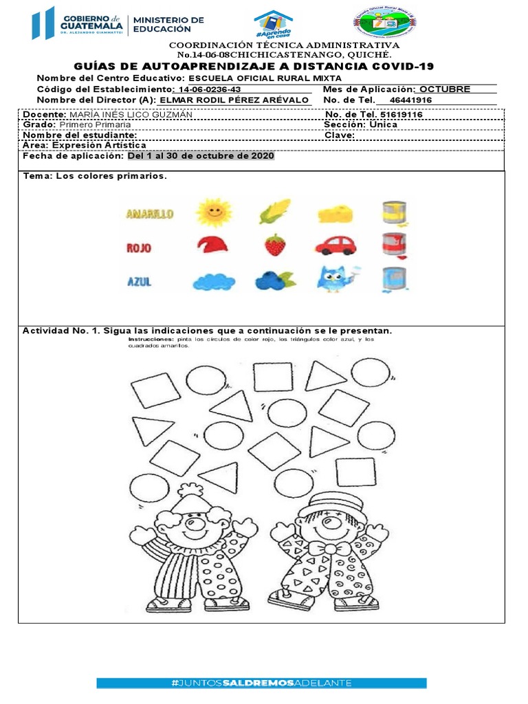 Expresión Artística Para Primer Grado Pdf