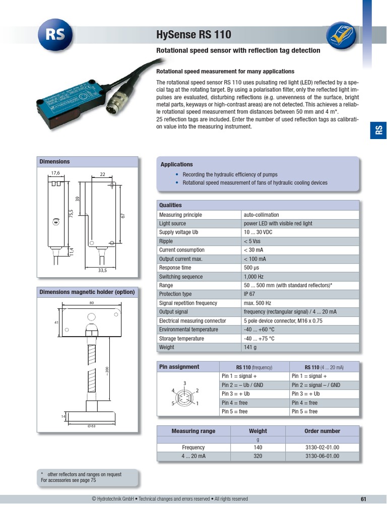 Rs110 (Ds03) RPM Probe | PDF | Frequency | Electrical Engineering
