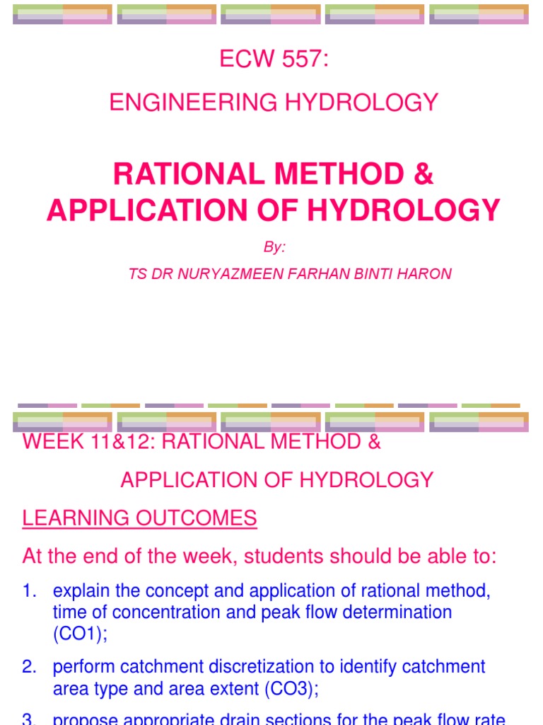 CHAP10 Rational Method&HydrologyApplication | PDF | Drainage Basin ...