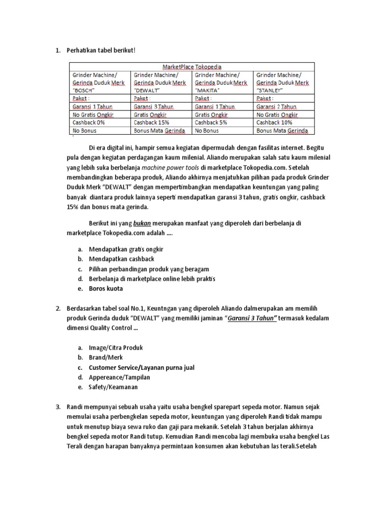 Soal Akm PKK TKR KLS 3 | PDF