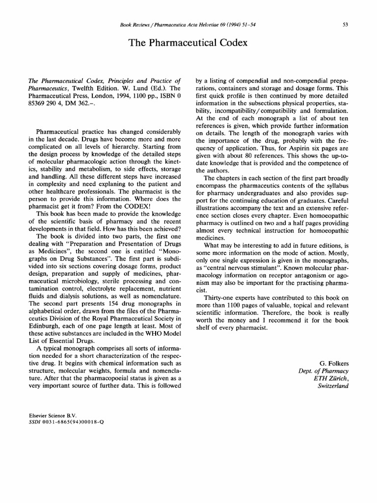 Coek - Info - The Pharmaceutical Codex Principles and Practice o | PDF ...
