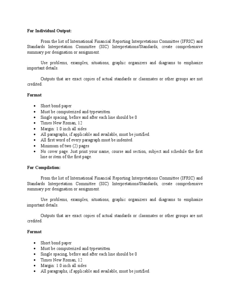 IFRIC and SIC Interpretations - Standards-Activity | PDF