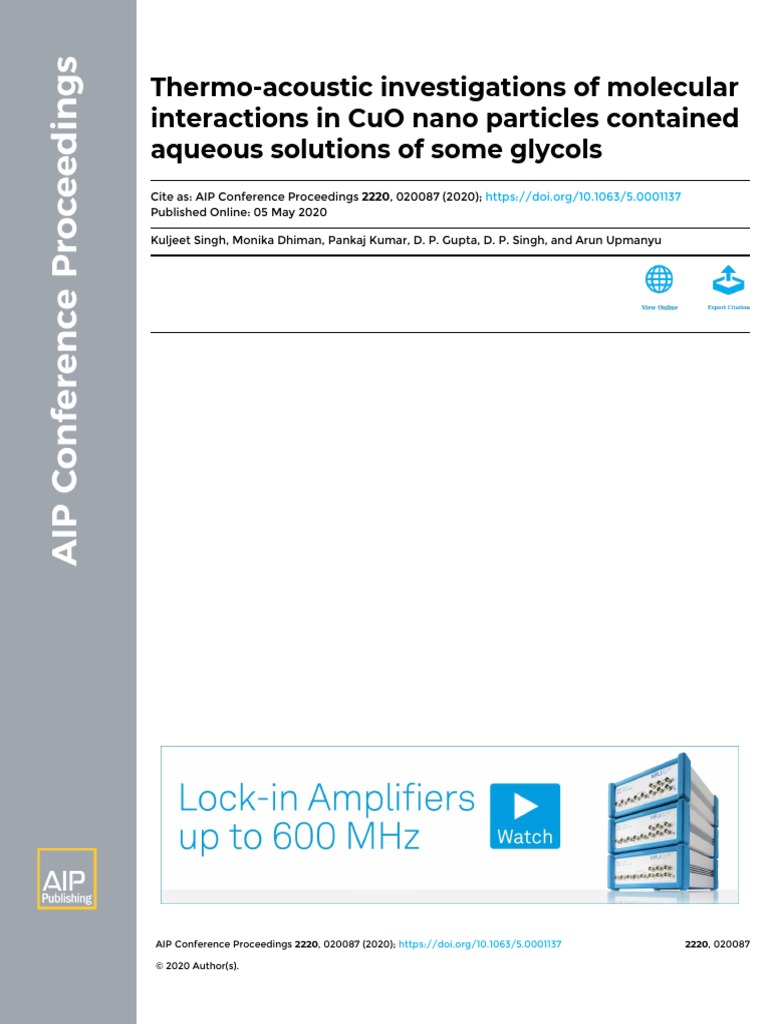 Sample Paper AIP | PDF | Coolant | Nanoparticle