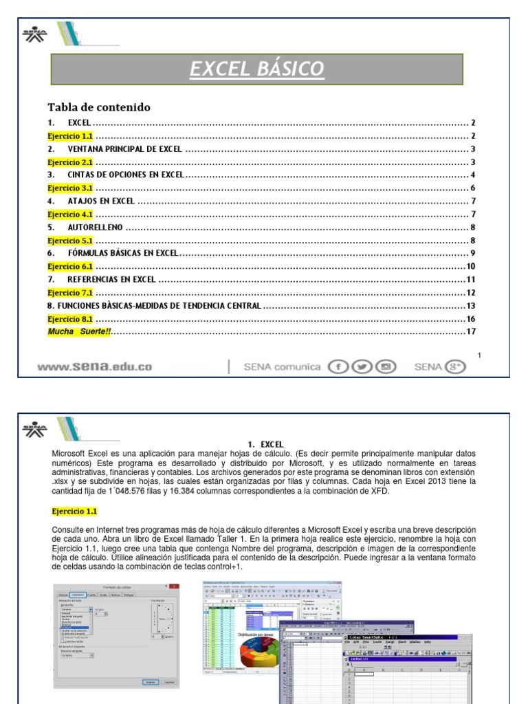 1 Actividad Excel Basico | PDF | Microsoft Excel | Hoja de cálculo