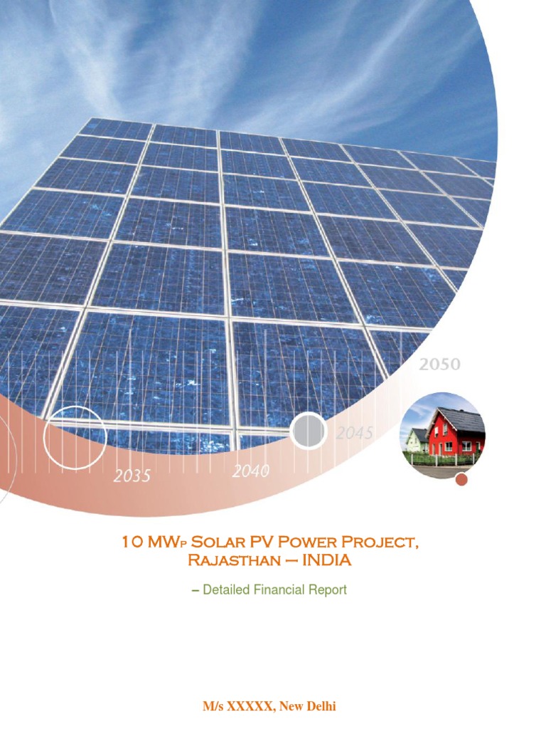 10 MW Solar PV Project Financial Report | PDF | Solar Power | Photovoltaics