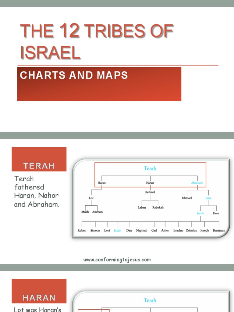 THE Tribes of Israel: Charts and Maps | PDF | Leah | Jacob