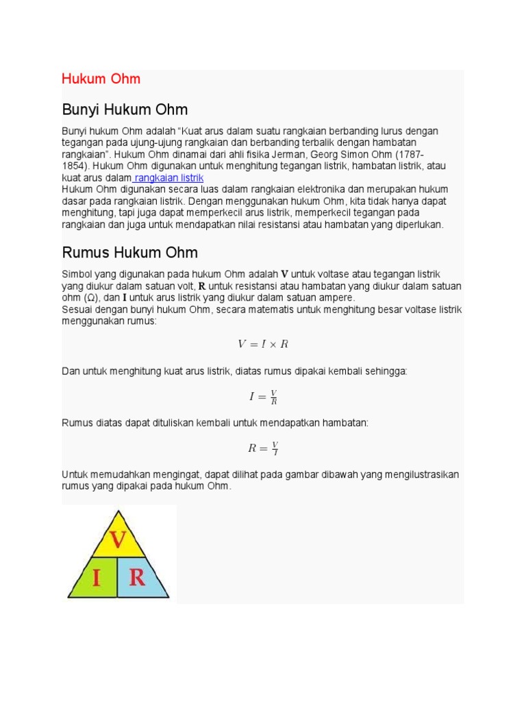 Hukum Ohm | PDF