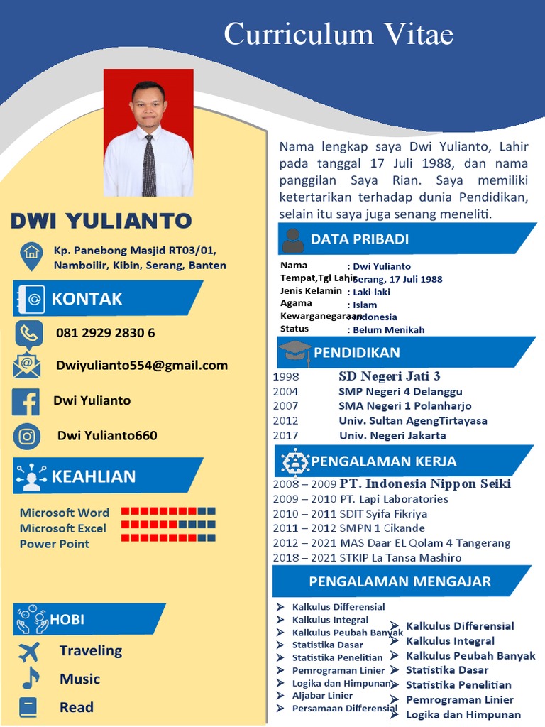 CV Dwi Yulianto | PDF