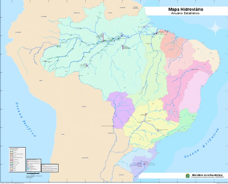 Mapa Hidroviário Do Brasil | PDF
