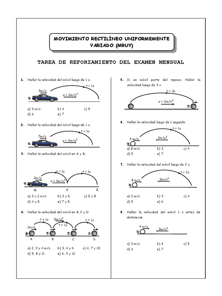 Tarea Mruv...... | PDF | Violencia | Agitación