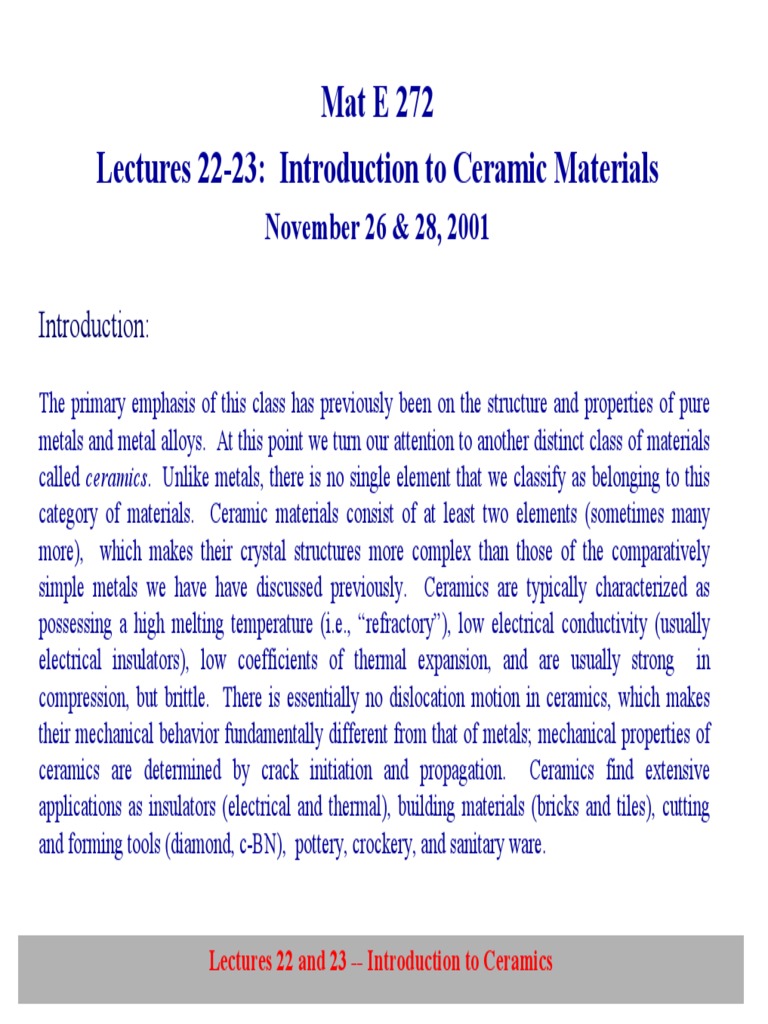 Prelim Tutor 5 - Introduction To Ceramic Materials in | PDF | Fracture ...