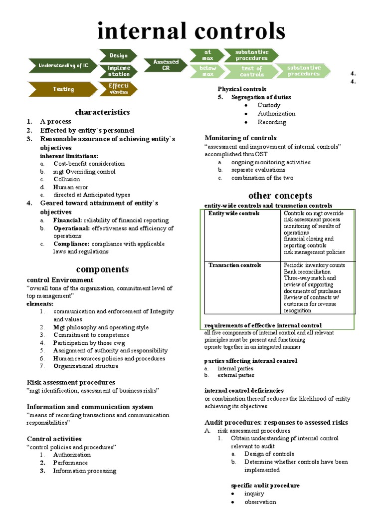 Internal Controls Notes | PDF | Internal Control | Business