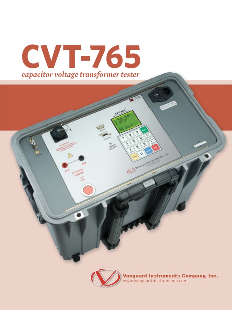 Capacitor Voltage Transformer Tester: Vanguard Instruments Company, Inc ...