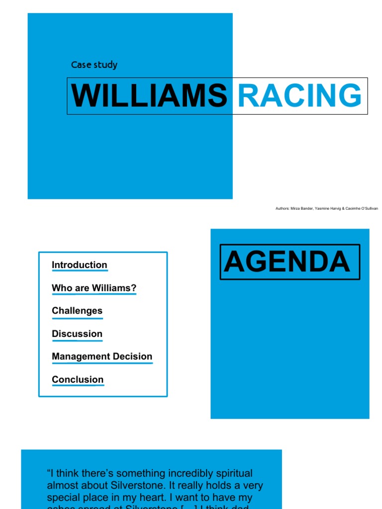 Williams Racing: Heritage and Challenges | PDF | Formula One | Brand