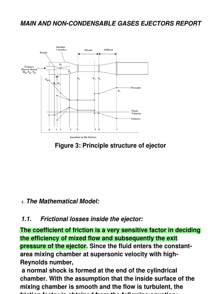 Main and Non-Condensable Gases Ejectors Report: Figure 3: Principle ...