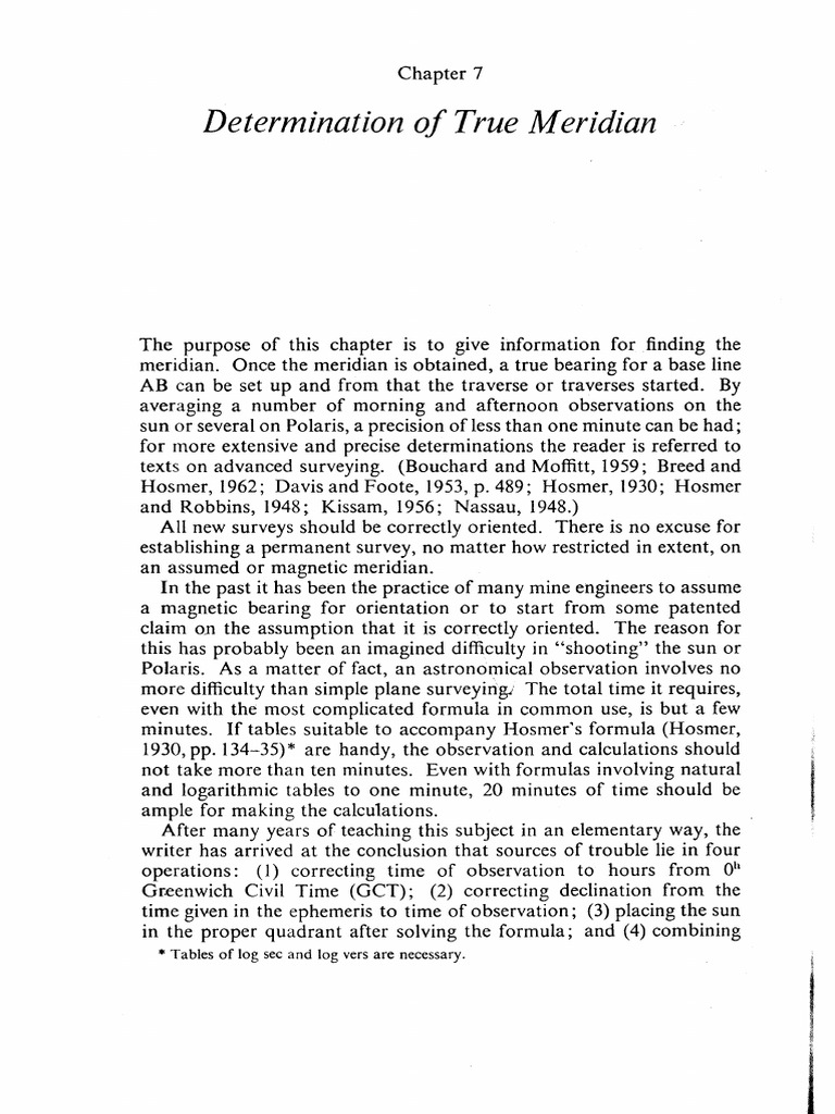 Surveying: True Meridian Guide | PDF | Longitude | Trigonometric Functions