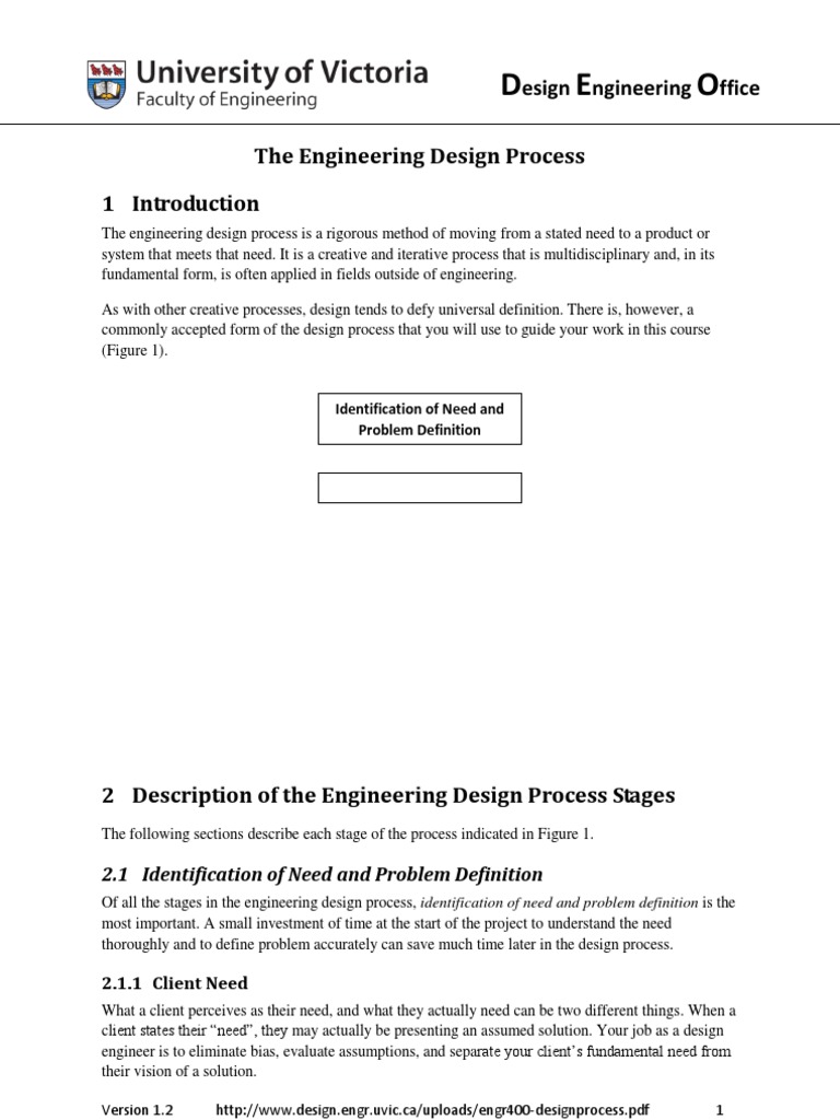 Engr400 Designprocess | PDF | Engineering Design Process | Design