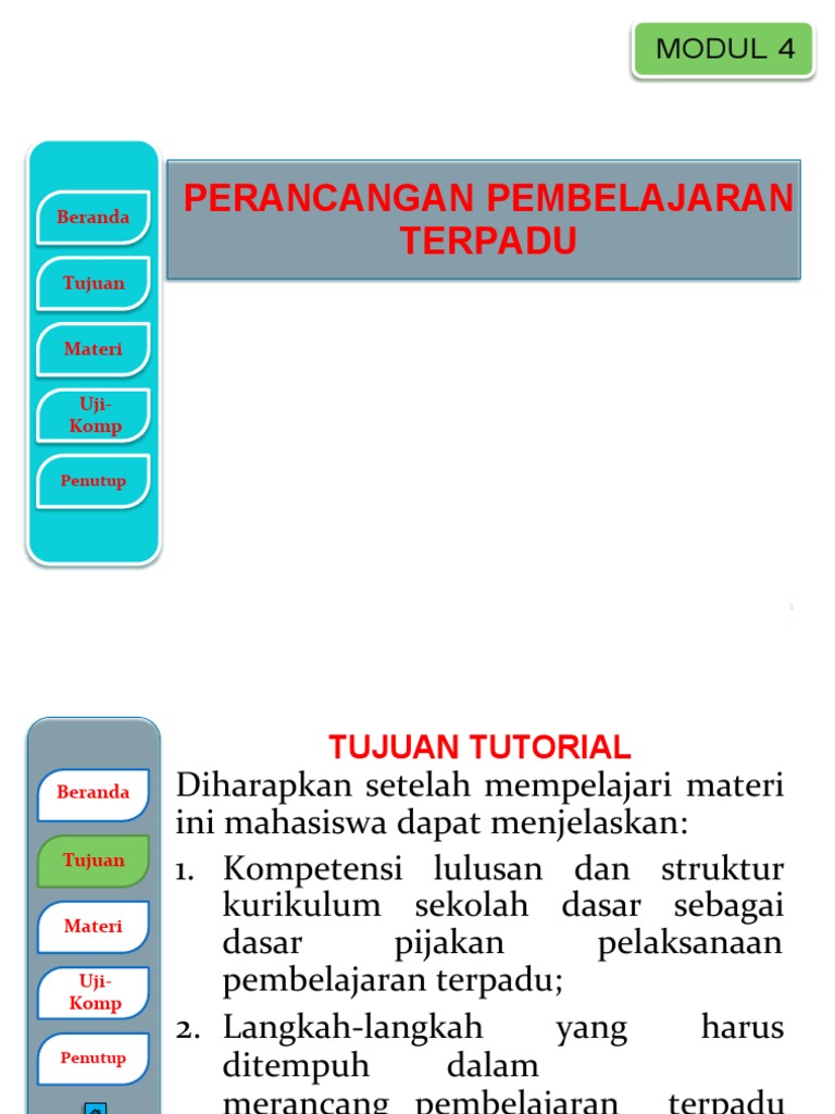 Power Point Pembelajaran Terpadu Modul | PDF