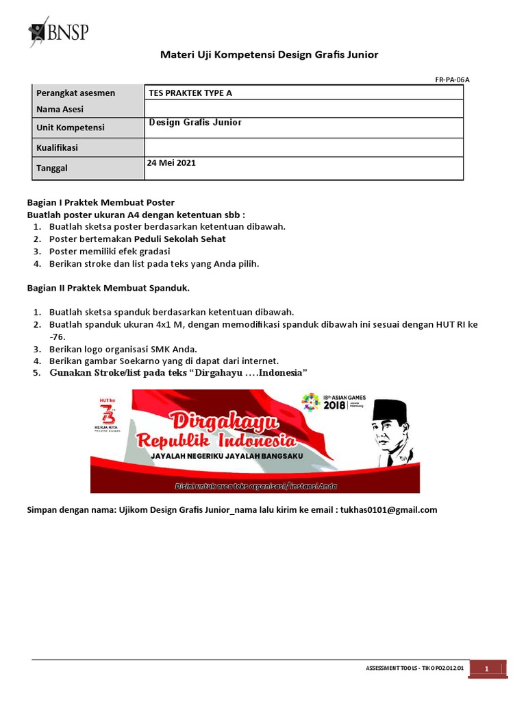 Asesmen Praktik Desain Grafis Junior | PDF | Karier & Perkembangan