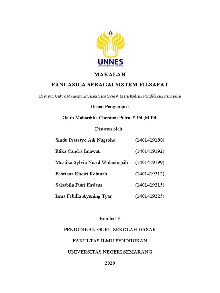 Kel4 Pancasila Sebagai Sistem Filsafat | PDF