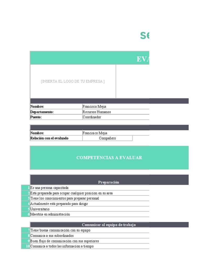 Plantilla Evaluacion 360 Grados | PDF | Evaluación | Business Plantilla Evaluacion 360 Grados | PDF | Evaluación | Business