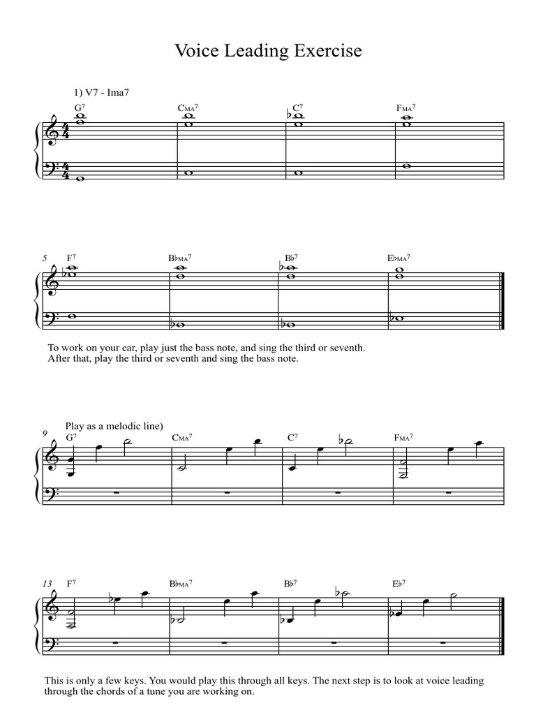 Voice Leading - Ear Training | PDF | Musicology | Pitch (Music)