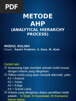 Perhitungan Manual Metode Analytical Hierarchy Process AHP | PDF