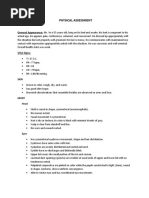 Complete Head-To-Toe Physical Assessment Cheat Sheet | PDF | Neck | Thorax