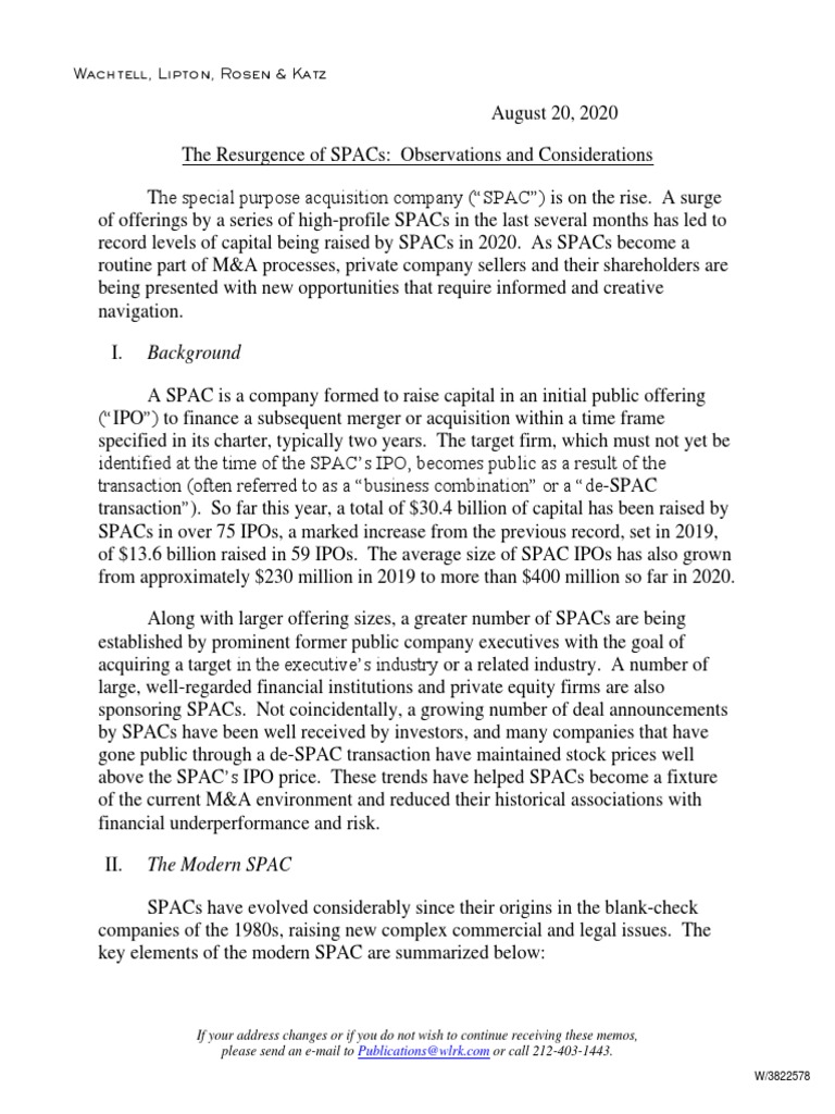 Background: Wachtell, Lipton, Rosen & Katz | PDF | Initial Public ...