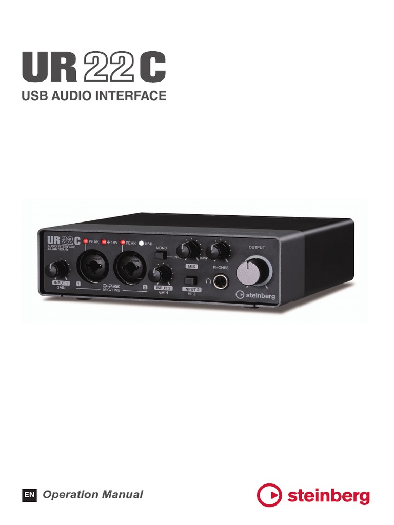UR22C Operation Manual English | PDF | Usb | Power Supply