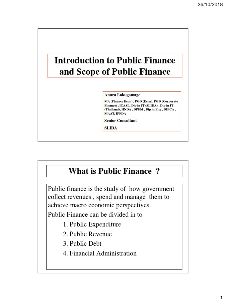 Introduction to Public Finance Management | PDF | Public Finance | Budget