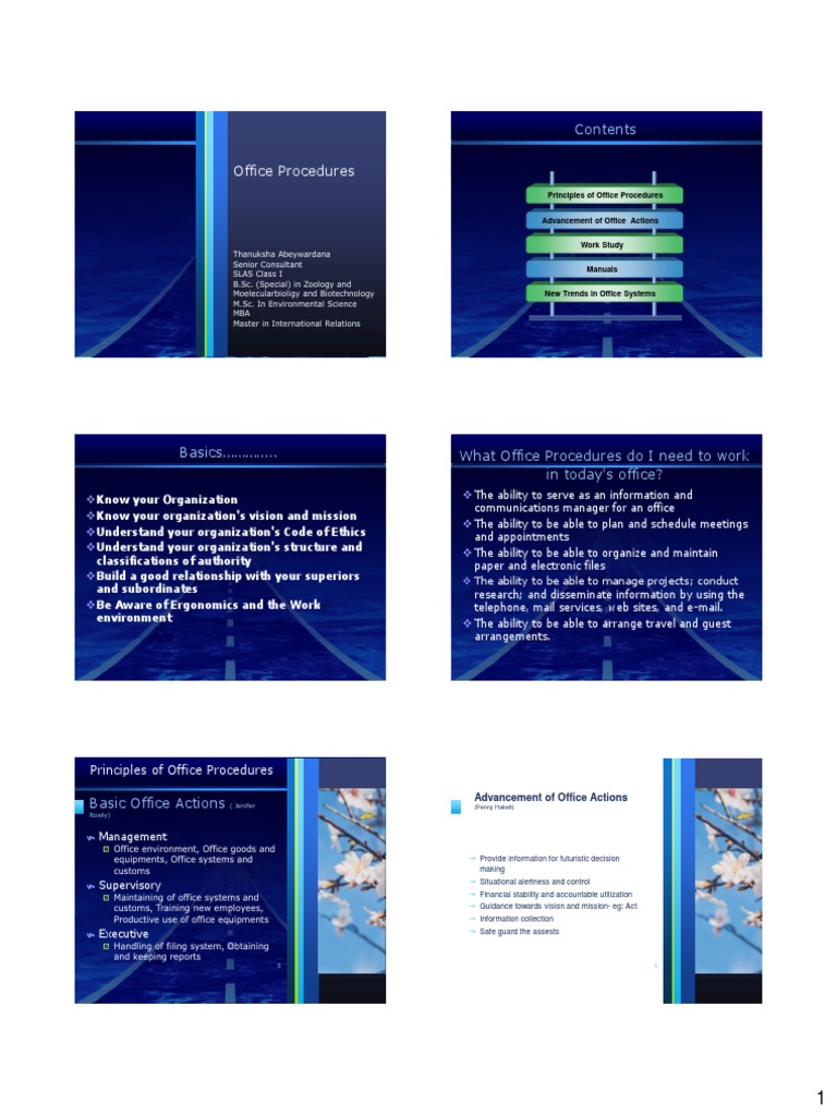 Office Procedures | PDF | Business | Economies