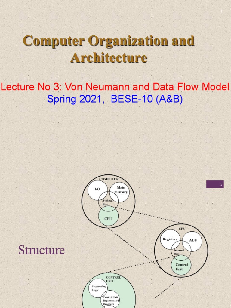 03 Von Neumann and Data Flow Model | PDF | Computer Program | Programming
