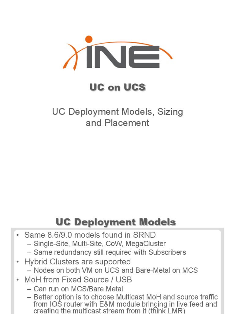 Uc On Ucs UC Deployment Models, Sizing and Placement | PDF | V Mware ...