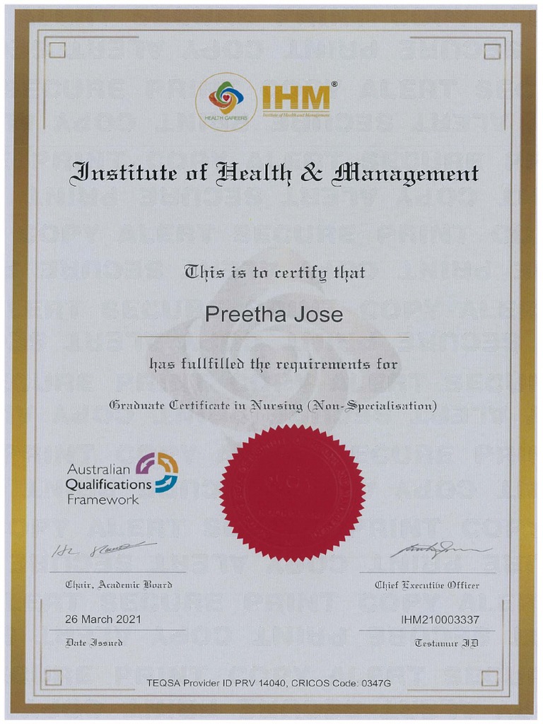 005-gcn Certificate - Ihm | PDF
