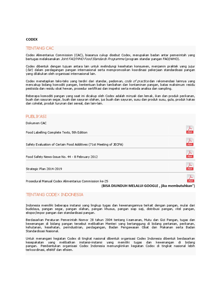 Modul CODEX STANDARD | PDF