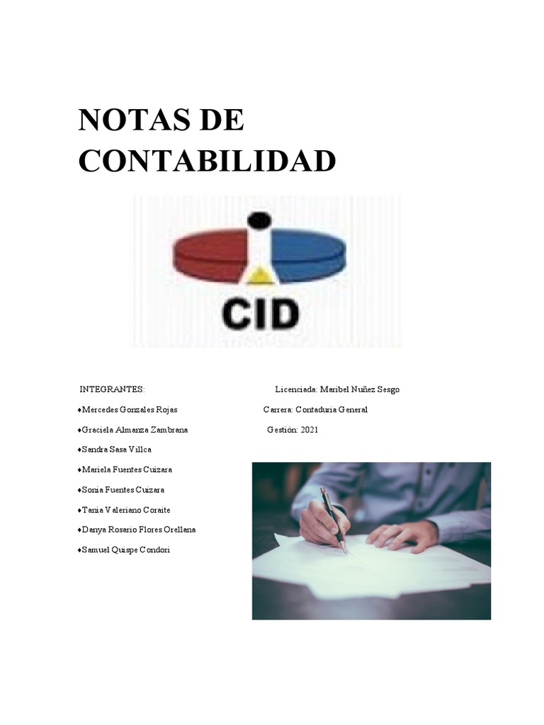 Notas de Contabilidad | PDF | Factura | Contabilidad