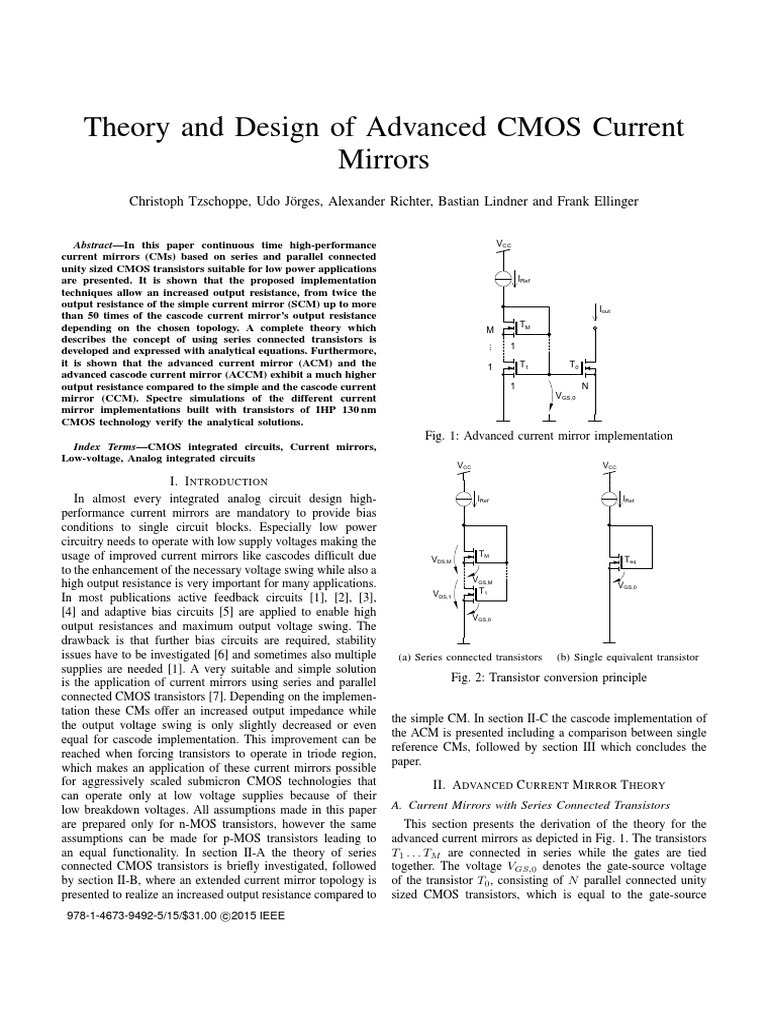 Paper - Theory and Design of Advanced CMOS Current | PDF | Cmos ...
