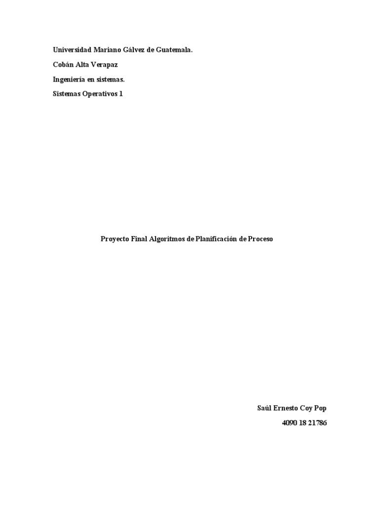 Algoritmos de Planificación de Proceso | PDF | Algoritmos | Planificación Algoritmos de Planificación de Proceso | PDF | Algoritmos | Planificación