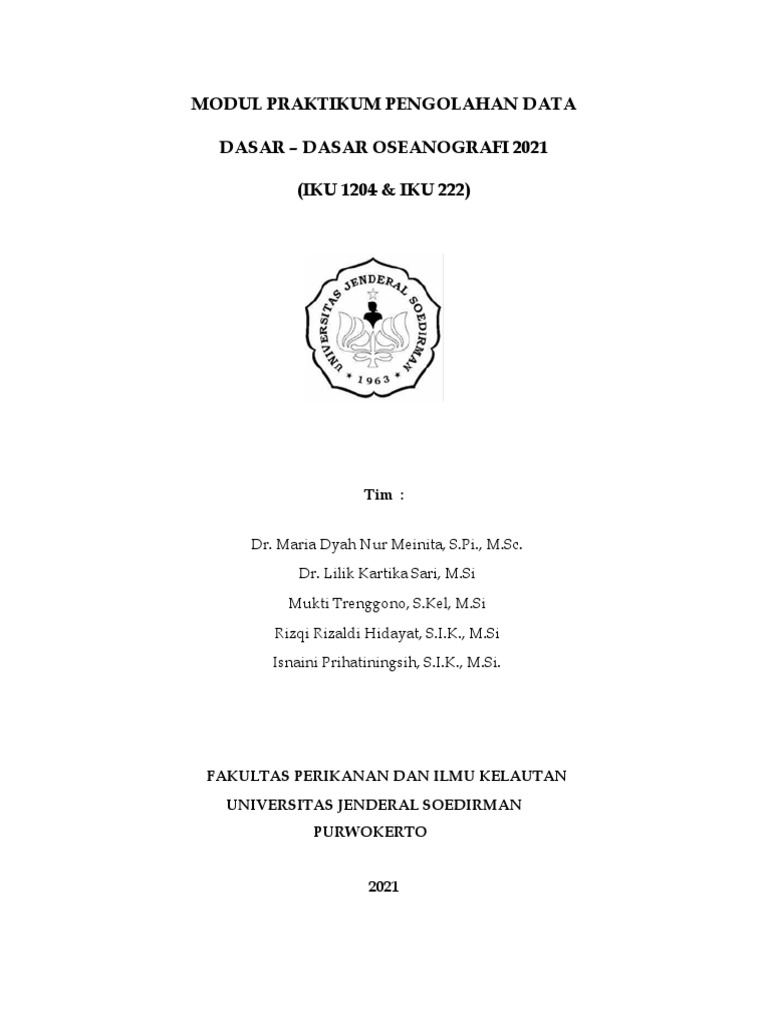 Acara 1 SPL Modul Praktikum Pengolahan Data 2021 | PDF