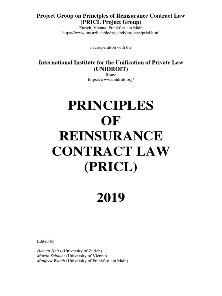 Principios Europeos Del Contrato De Reaseguro Pdf Precedent 6769