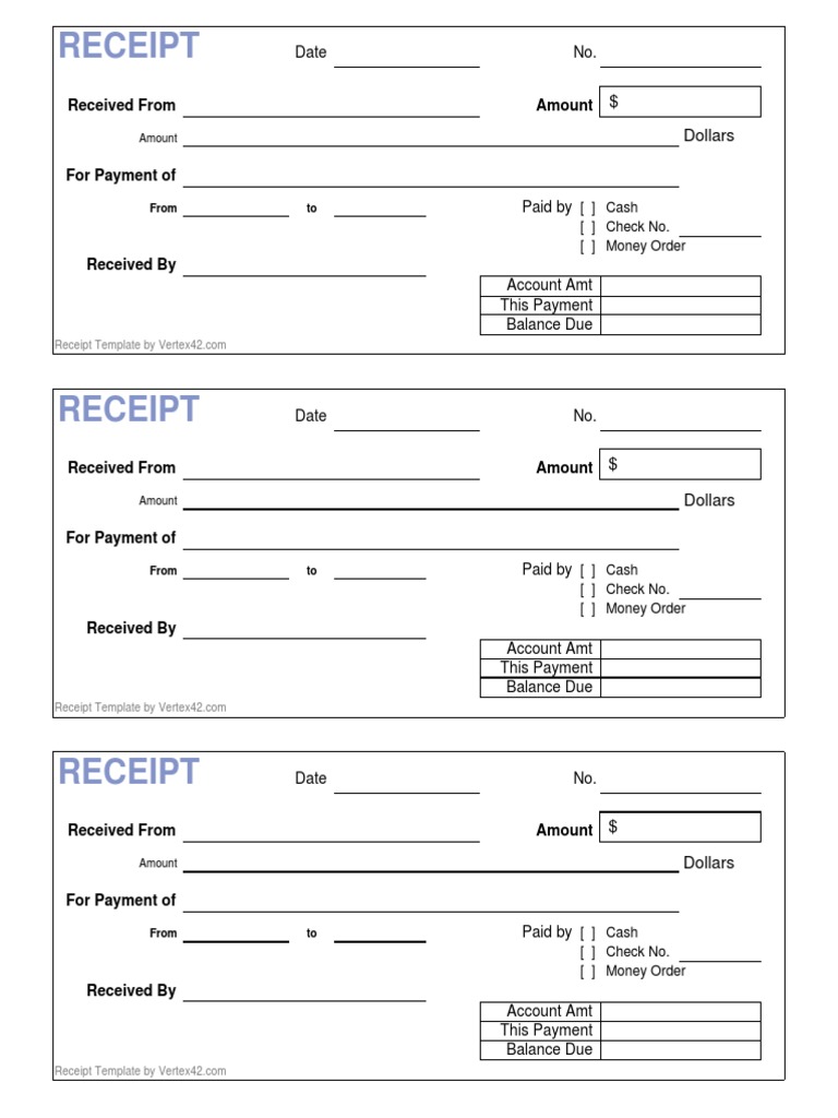 Loan Payment Receipt Template | PDF