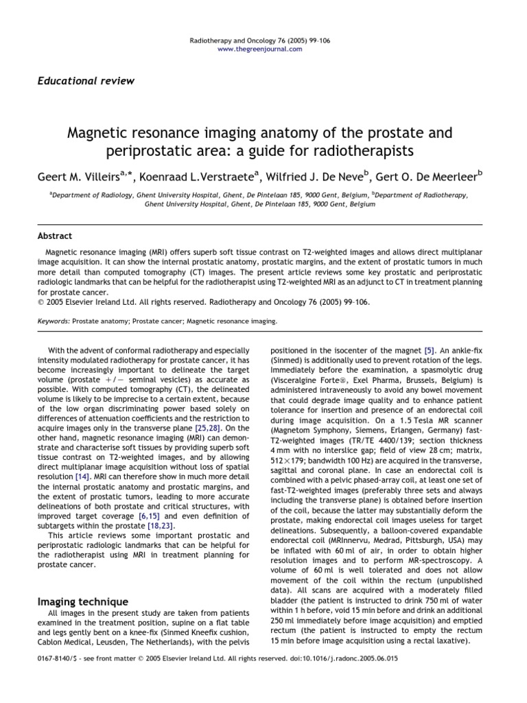 MR Af Prostata | PDF | Prostate | Magnetic Resonance Imaging